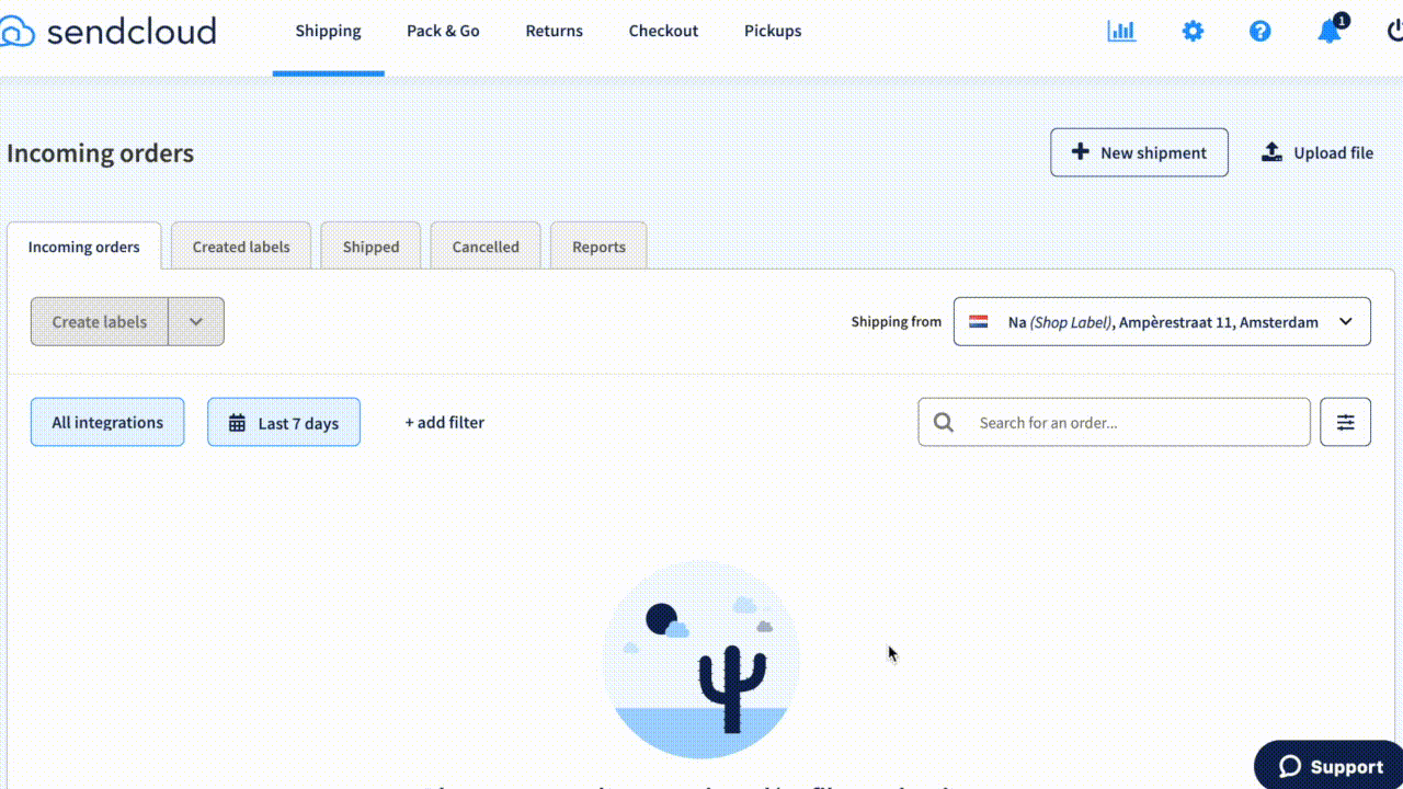 How to create a return – Sendcloud Help Center